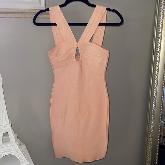 12th Tribe | Dresses | Peach Light Pink Bandage Dress | Poshmark
